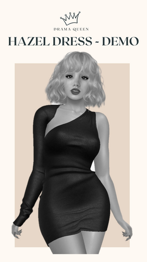 Second Life Marketplace Drama Queen Hazel Dress Demo Add